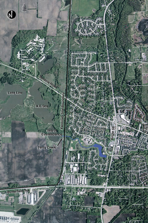 Fermilab | Tritium at Fermilab | Ferry Creek Aerial View